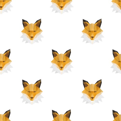 Fox seamless pattern Royalty Free Vector Image