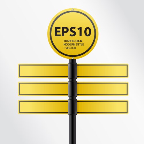 Modern road sign design template Royalty Free Vector Image