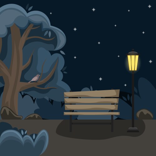 Landscape a green summer field with lake Vector Image