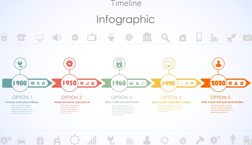 Vintage infographics with data icons Royalty Free Vector