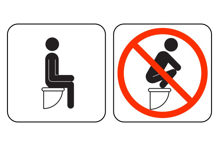 Toilet symbol Royalty Free Vector Image - VectorStock