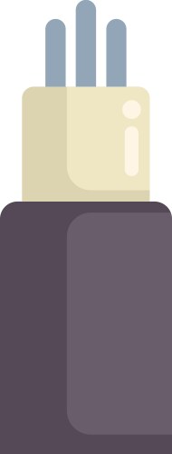 Fiber optic cable transmitting digital data Vector Image