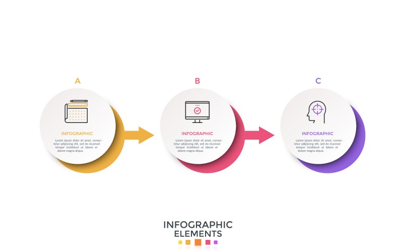 Modern infographic design template flow chart Vector Image