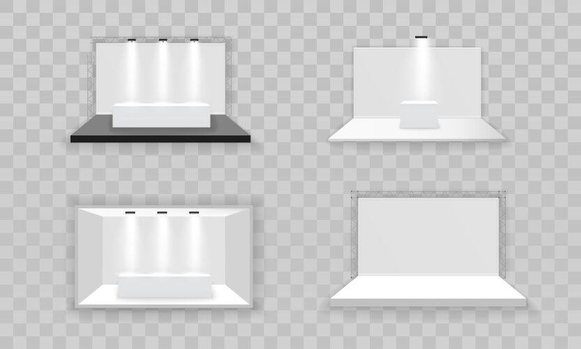 White exhibition booth Royalty Free Vector Image