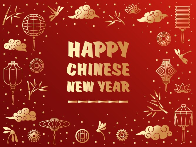 Chinese lunar new year infographic with graph Vector Image