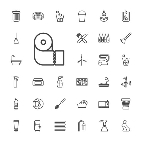 49 clean icons Royalty Free Vector Image - VectorStock