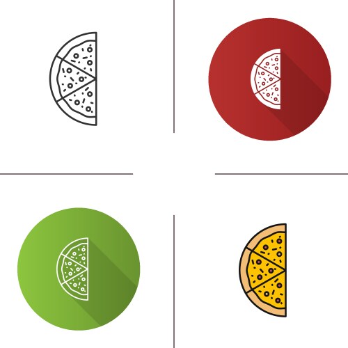 Half Pizza Vector Images (over 340)