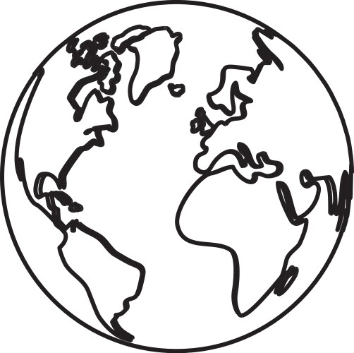 Isolated world earth Royalty Free Vector Image