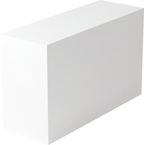 Vertical geometric figure template yellow cuboid Vector Image