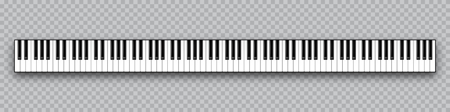 Realistic piano key musical instrument keyboard Vector Image