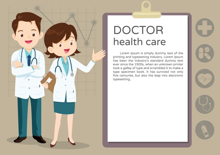 Doctor presentation Royalty Free Vector Image - VectorStock