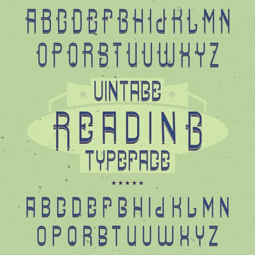 Flip style font design alphabet letters Royalty Free Vector