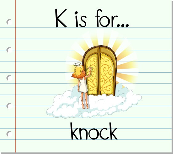 Flashcard letter k is for keyboard Royalty Free Vector Image