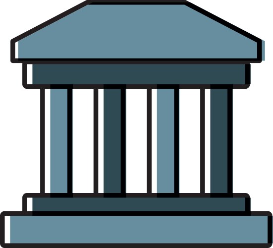 Greek building symbol Royalty Free Vector Image