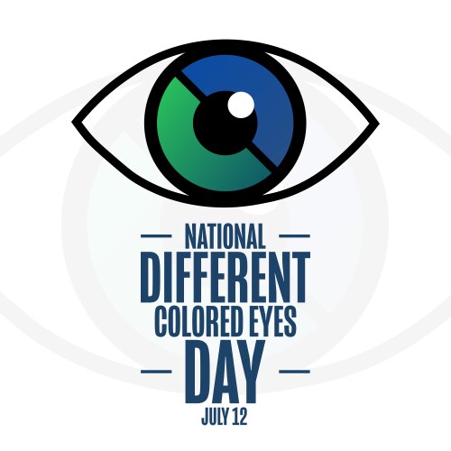 National different colored eyes day july 12 Vector Image