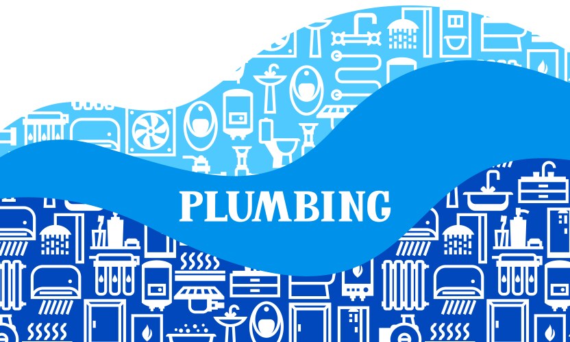 Plumbing background design Royalty Free Vector Image