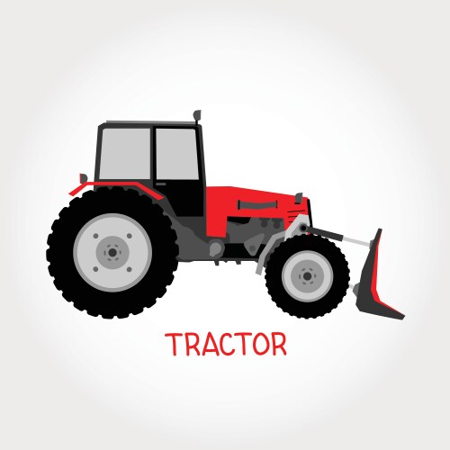 Agricultural vehicle tractor machine farm Vector Image