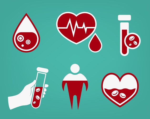Hemophilia symptom infographics elements sign Vector Image