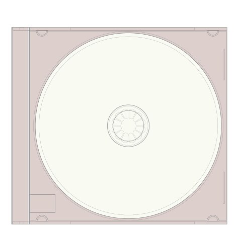 Music cd case Royalty Free Vector Image - VectorStock