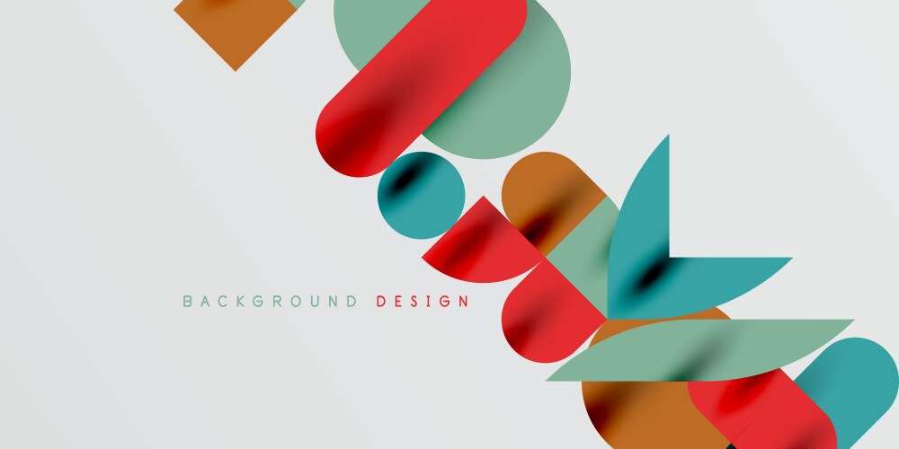 Circles semi squares and round shapes Royalty Free Vector