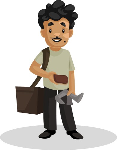 Cobbler cartoon character Royalty Free Vector Image