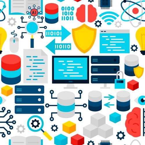 Science icons cartoon set Royalty Free Vector Image