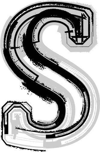 Colorful font letter s Royalty Free Vector Image