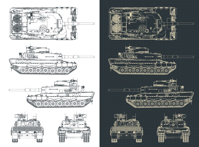 Leopard 2 german tank Royalty Free Vector Image