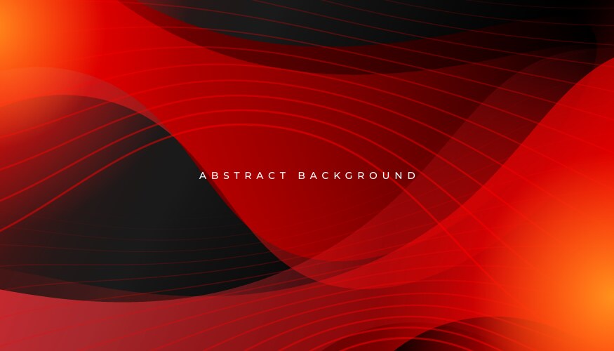 Abstract red background with dynamic waves Vector Image