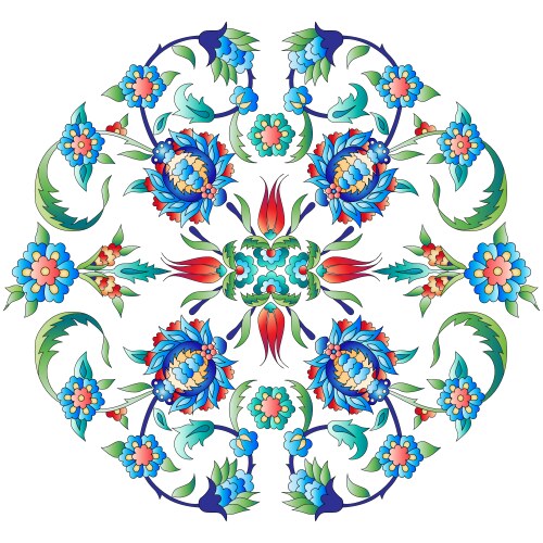 Classic ottoman turkish style floral pattern Vector Image