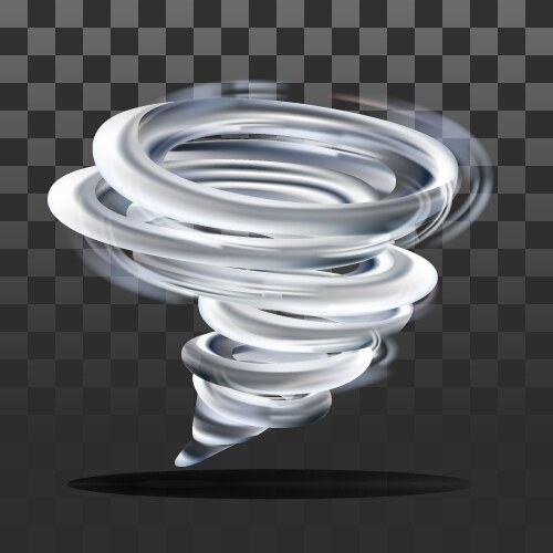 Storm tornado mockup realistic style Royalty Free Vector