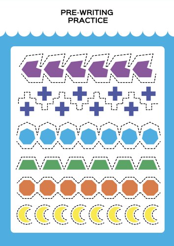 Pre Writing Skills Vector Images (58)