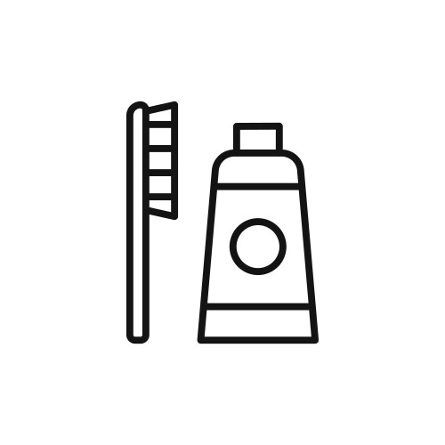 Tooth polish logo sign outline Royalty Free Vector Image