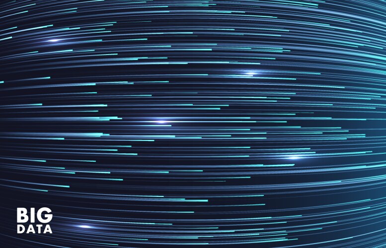 Big data flow representation Royalty Free Vector Image