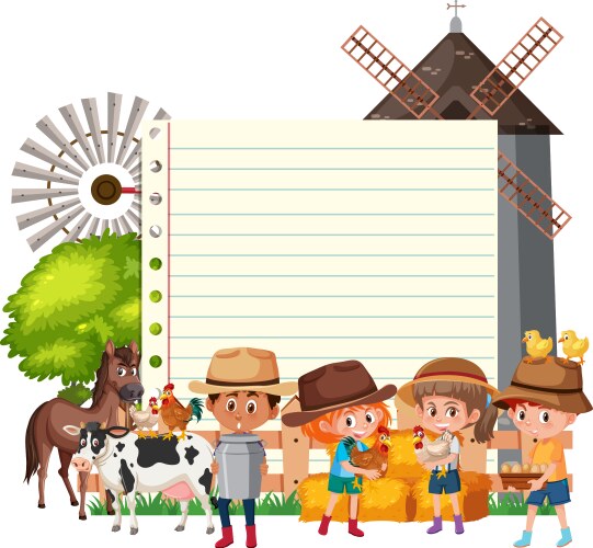 Border frame template with gardening theme Vector Image