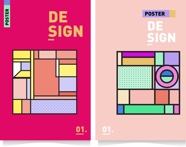 Cover and poster design template for magazine Vector Image