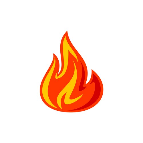 Flame Droplet Icon - Fire & Energy Royalty Free Vector