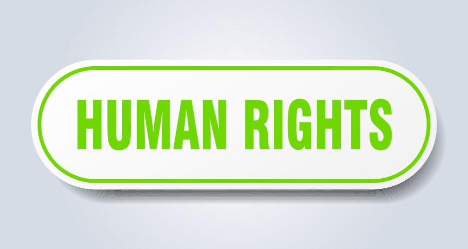 Human rights sticker sign Royalty Free Vector Image