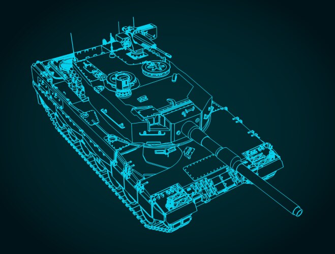 Leopard 2 german tank – Royalty-Free Vector | VectorStock