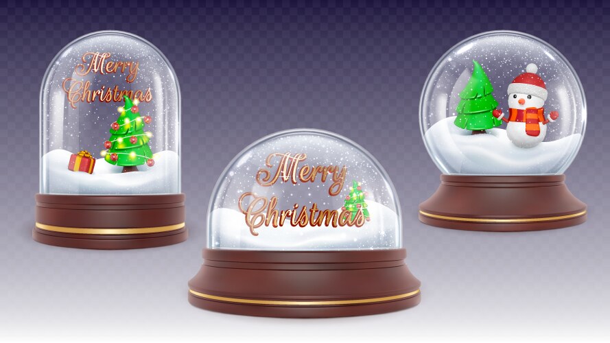 Magical crystal orbs glowing magic balls Vector Image