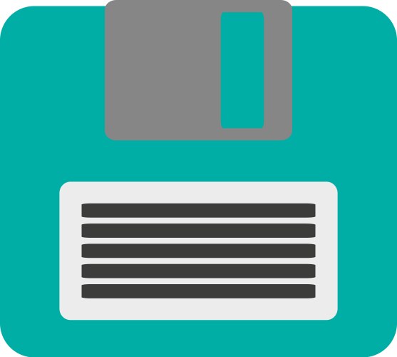 Diskette save symbol isolated Royalty Free Vector Image