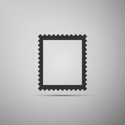 Postal stamp icon isolated on purple background Vector Image