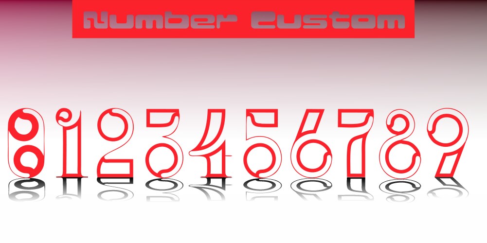 Set numbers Royalty Free Vector Image - VectorStock