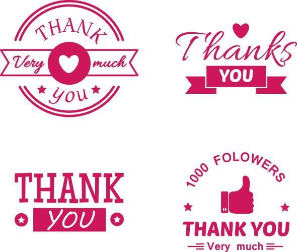 Thank you so much cute greeting card Royalty Free Vector