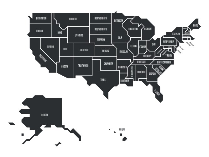 Generalized retro map of usa Royalty Free Vector Image