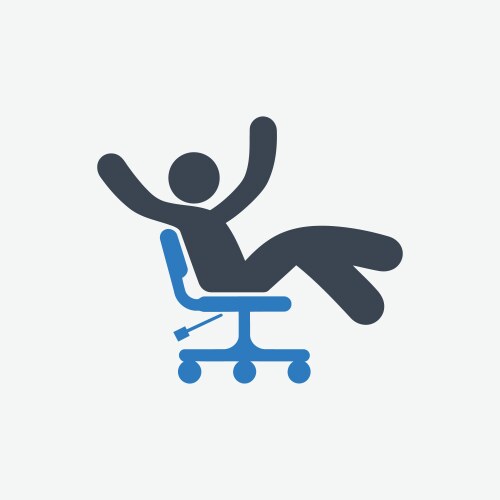 Dentist chair orthodontics flat icon Royalty Free Vector