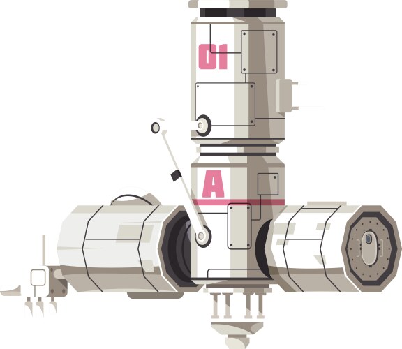 Space radar satellite cartoon colored clipart Vector Image