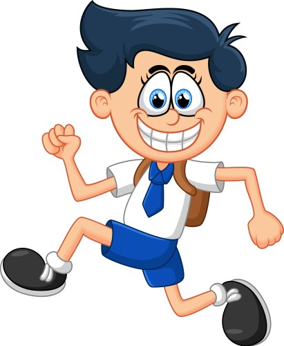 Happy boy sitting with reading a book Royalty Free Vector