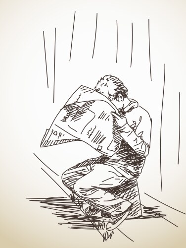 Cartoon paperman Royalty Free Vector Image - VectorStock