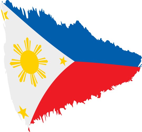Philippines flag Royalty Free Vector Image - VectorStock